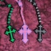 Kandi Cross Necklace/rosary *glow in the Dark* - Etsy