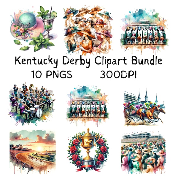 Kentucky Derby Clipart - Etsy