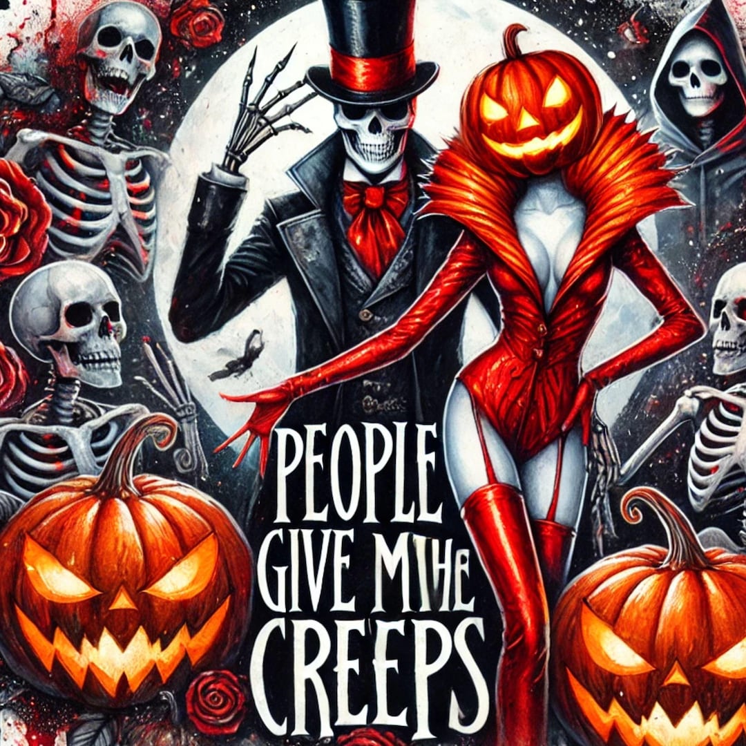 People Give Me the Creeps Funny Halloween Tumbler Wrap 20 Oz Skinny ...