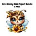 16 PNG Sweet Bees Clipart Bundle, Cute Bees Clipart Bundle, Cute Bees ...