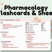 Pharmacology Flash Cards/sheet Templates | Make Pharm Easy! - Etsy