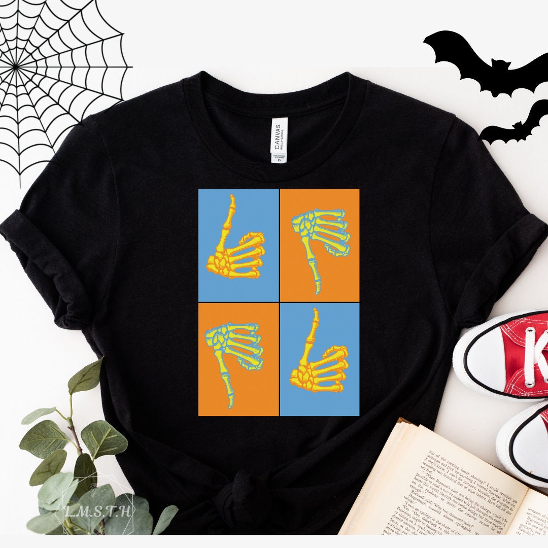Skeleton Hands, Pop Art Tee, Skeleton Thumb Finger, Thumbs Down, Thumbs ...