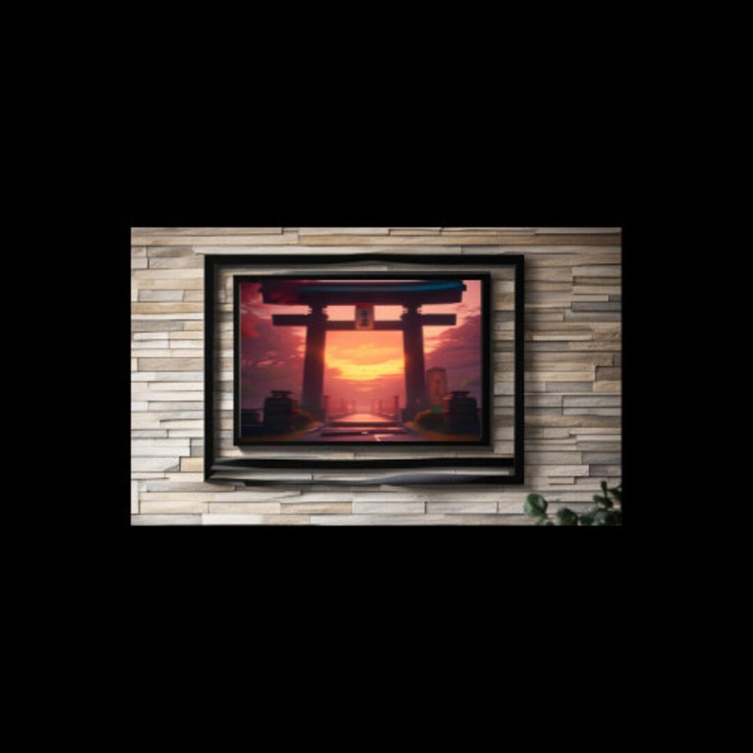 Japanese Tori Gate Sunset Wall Art Print Asian Decor Japan Photography ...
