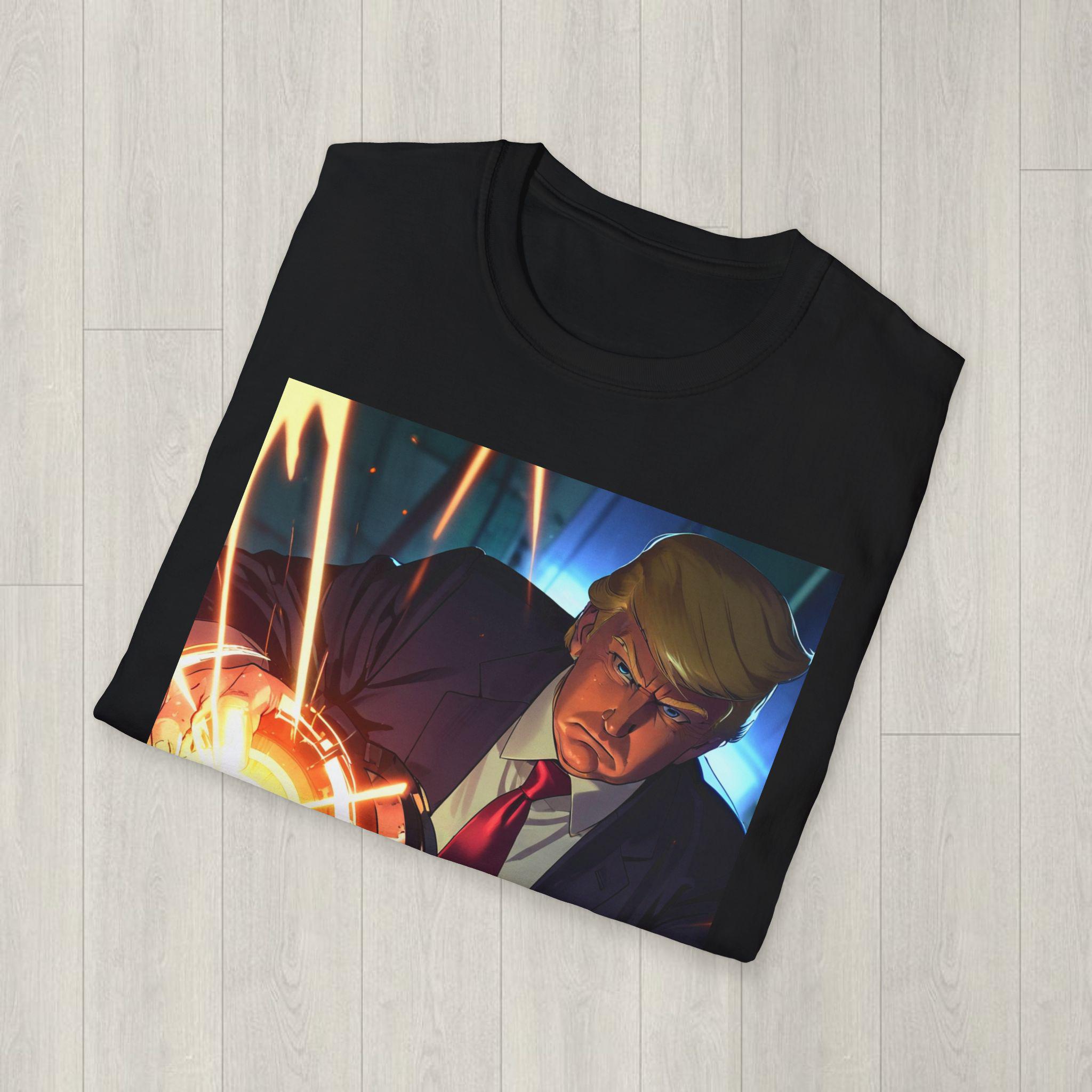 Donald Trump Anime Style Shirt, Retro Japanese Cartoon Graphic Tee for ...