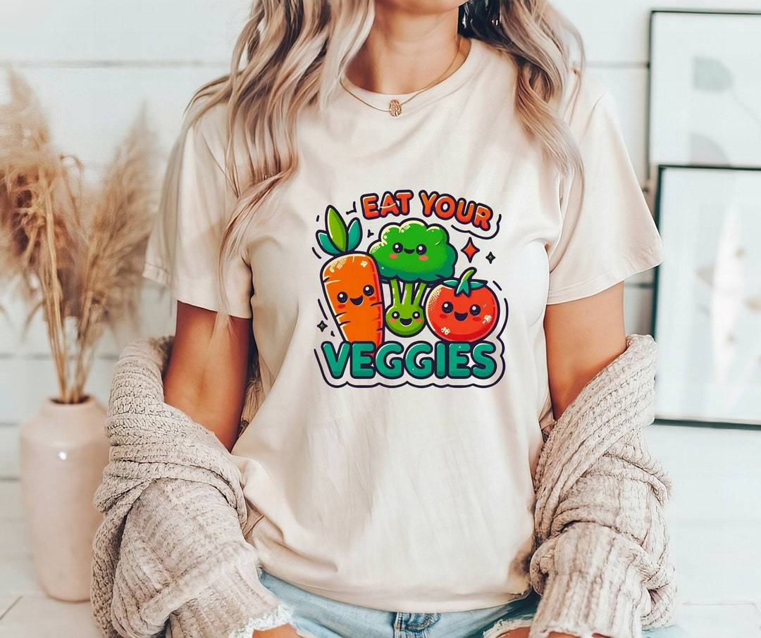 Eat Your Veggies Tshirt, Cute Vegan Shirt, Vegetarian Shirt, Vegan Gift ...
