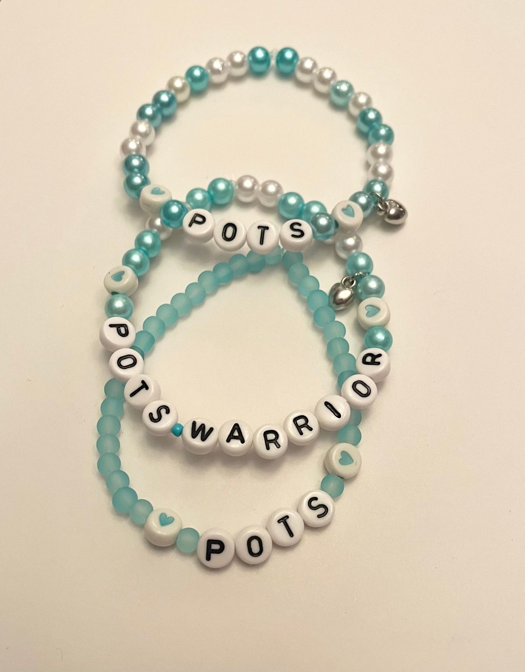 POTS Bracelet Elastic Beaded POTS Awareness Jewelry POTS Warrior - Etsy