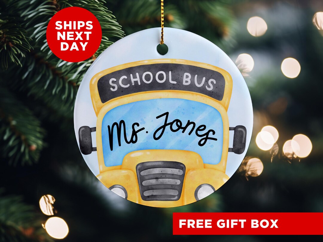 Bus Driver Ornament - Custom School Bus Christmas Decoration Gift ...
