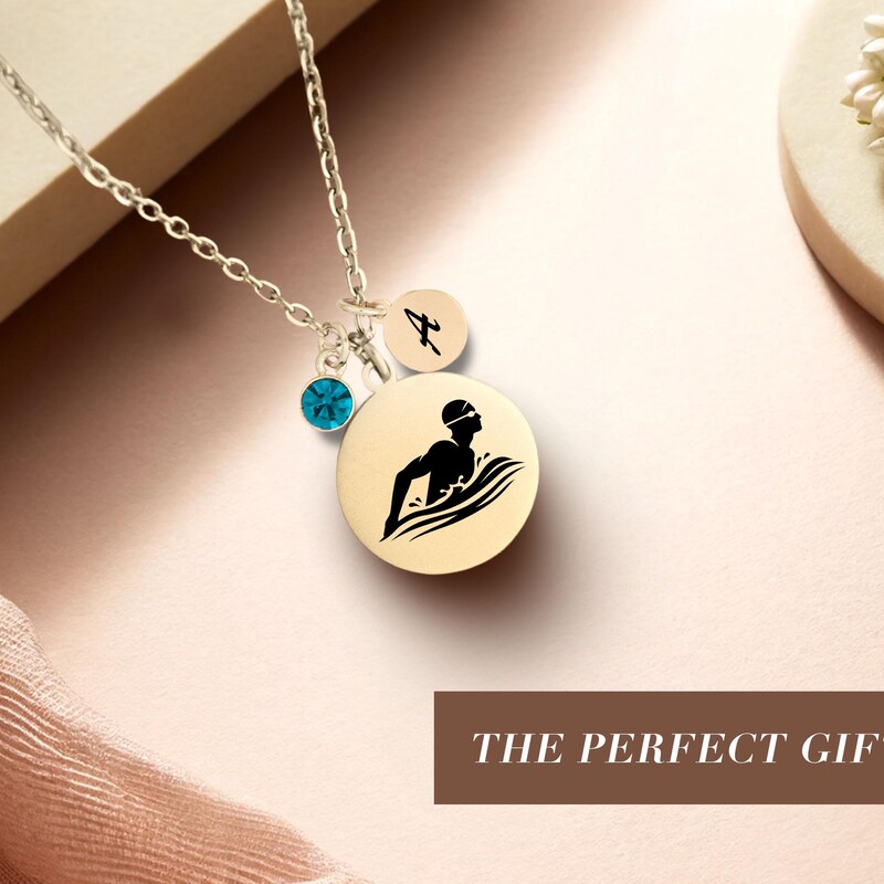 Swimmer Necklace - Etsy