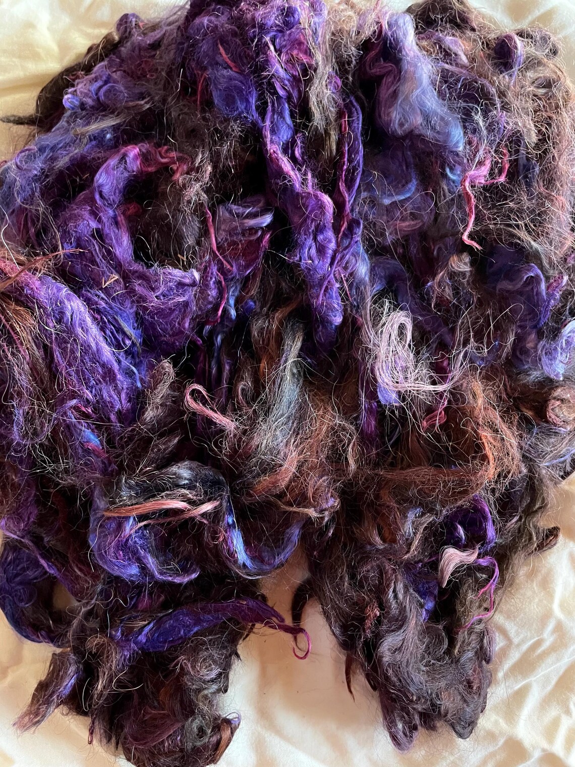 Dyed Alpaca Locks - African Violet - Etsy