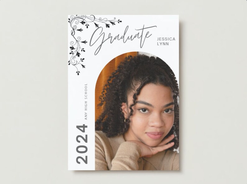 Graduation Invitation, Graduation, Cap Topper, Editable Graduation ...