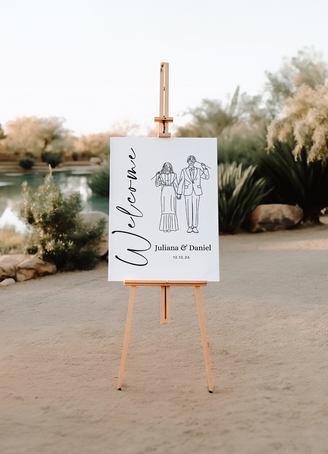 Minimal Wedding Welcome Sign, Minimalist Wedding Reception Sign, Modern ...