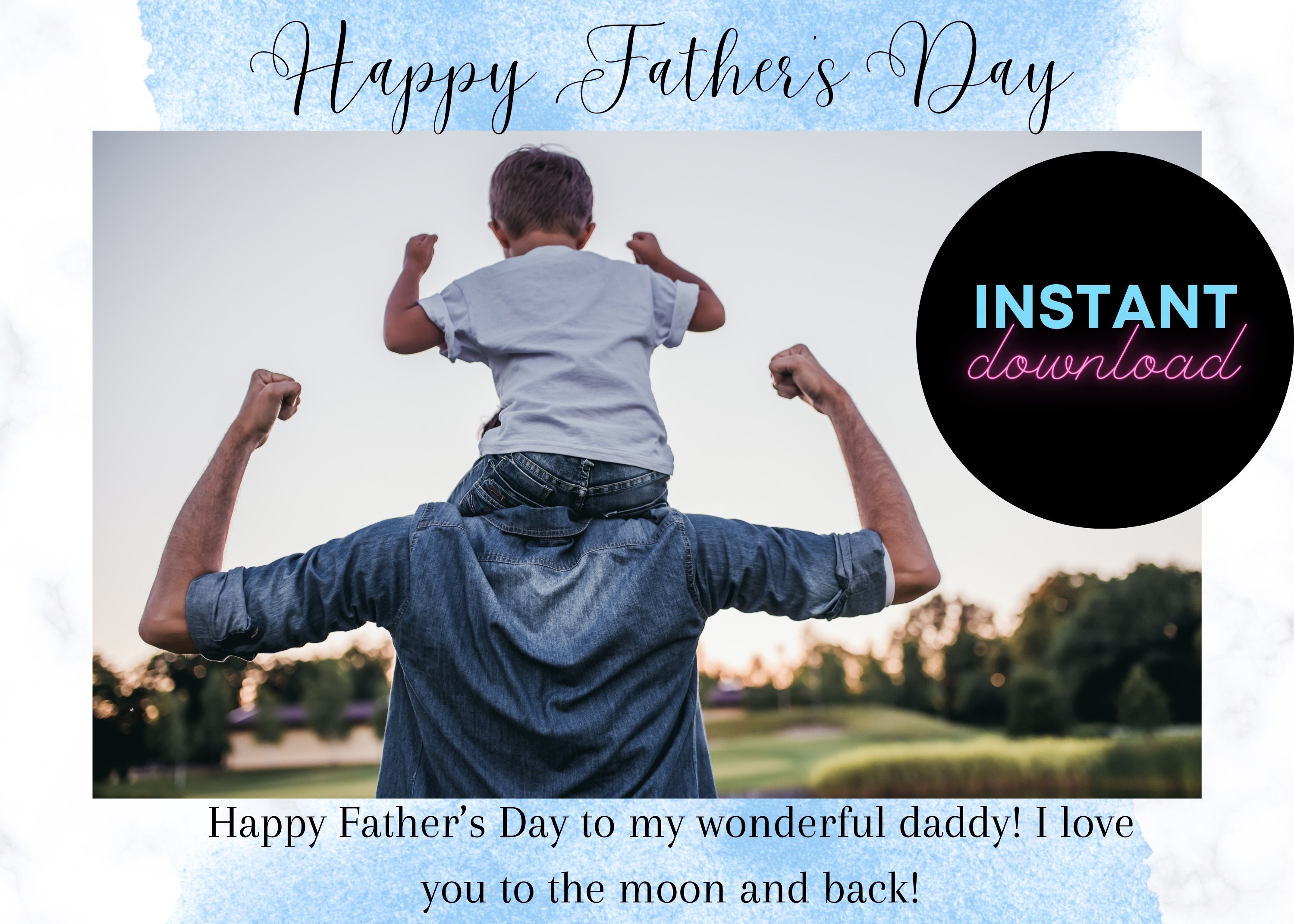 Editable Printable Fathers Day Card | Instant Download 7x5 Card | Thank ...
