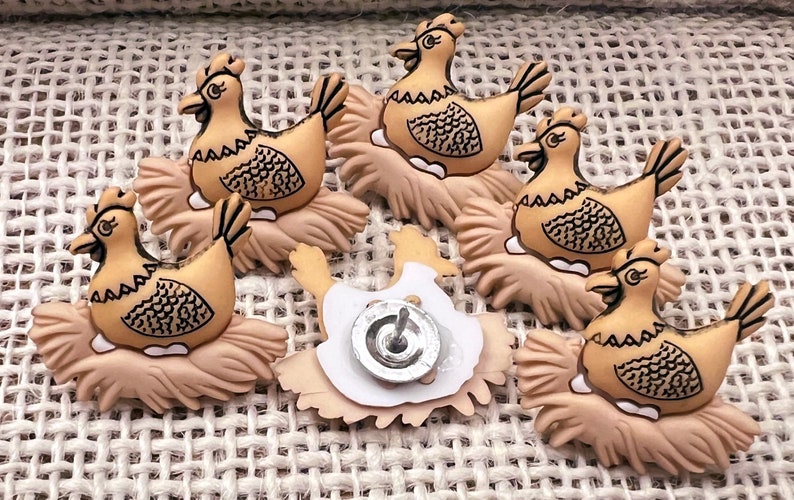 6 Farm Animal Push Pins - 6 Styles: Pig, Chicken, Goat, Sheep, Lamb ...