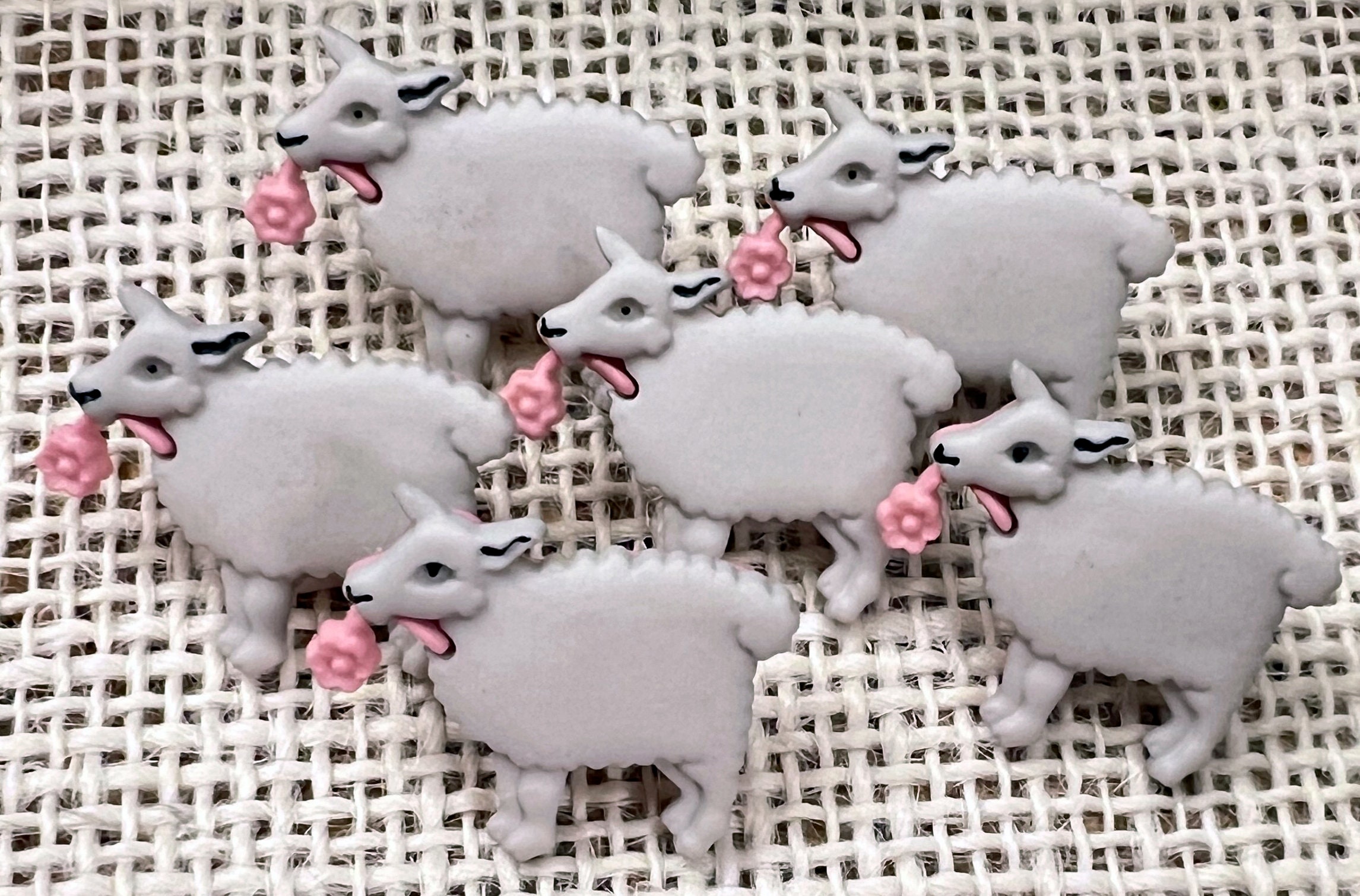6 Farm Animal Push Pins - 6 Styles: Pig, Chicken, Goat, Sheep, Lamb ...