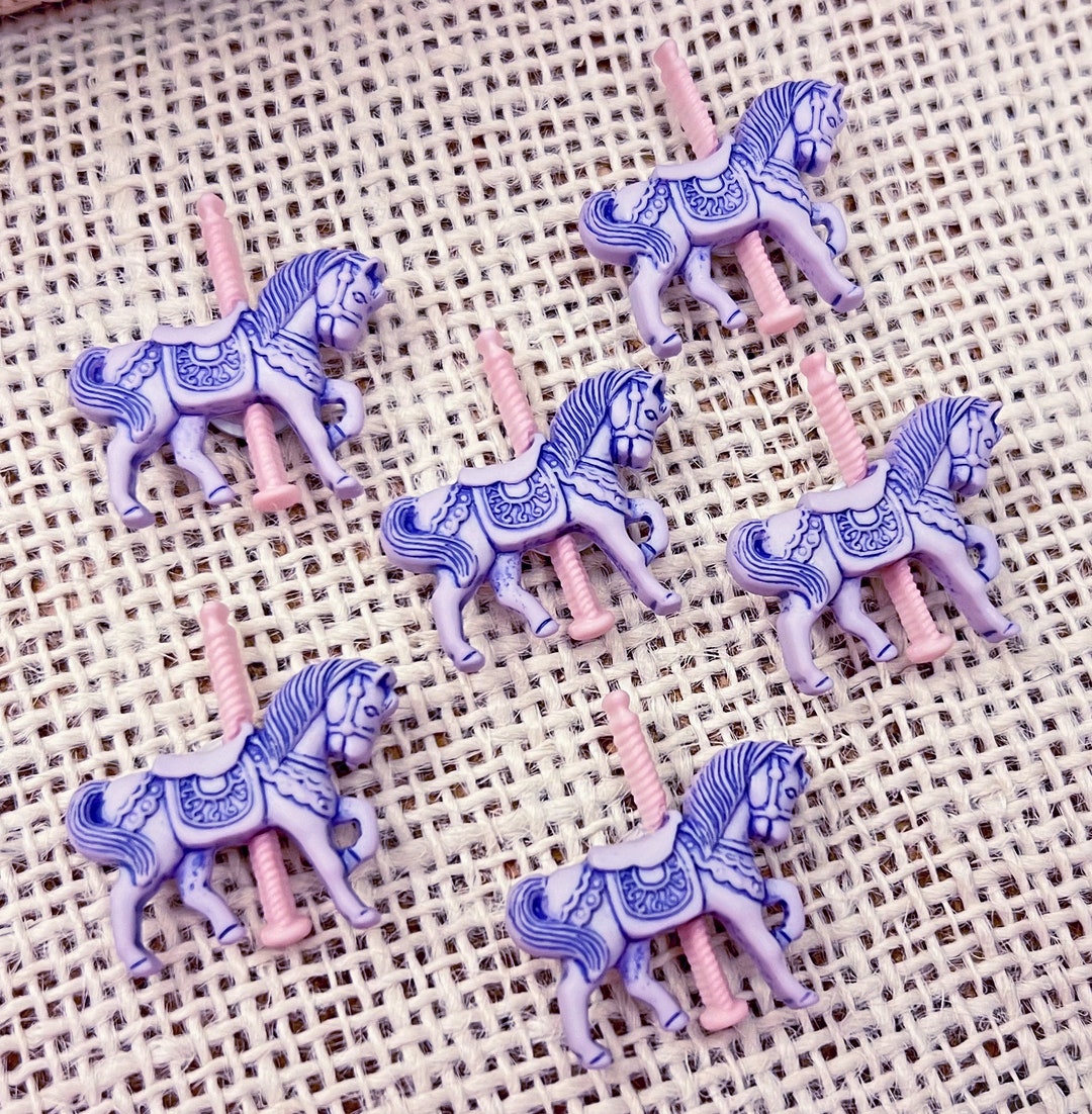 6 Enchanting Carousel Horse Push Pins - Decorative Push Pins, Bulletin ...