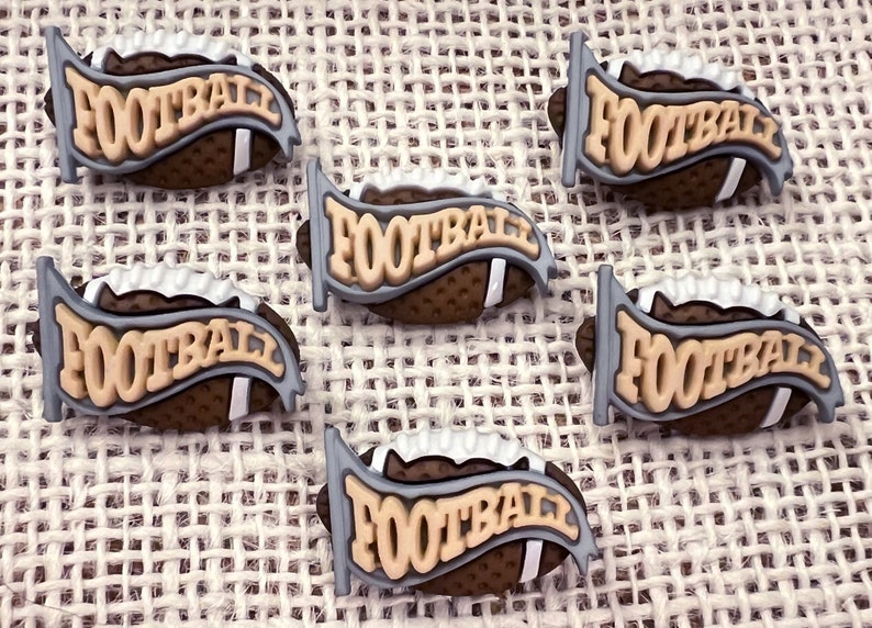 6 Football Push Pins - Fun Desk and Bulletin Board Accessories ...