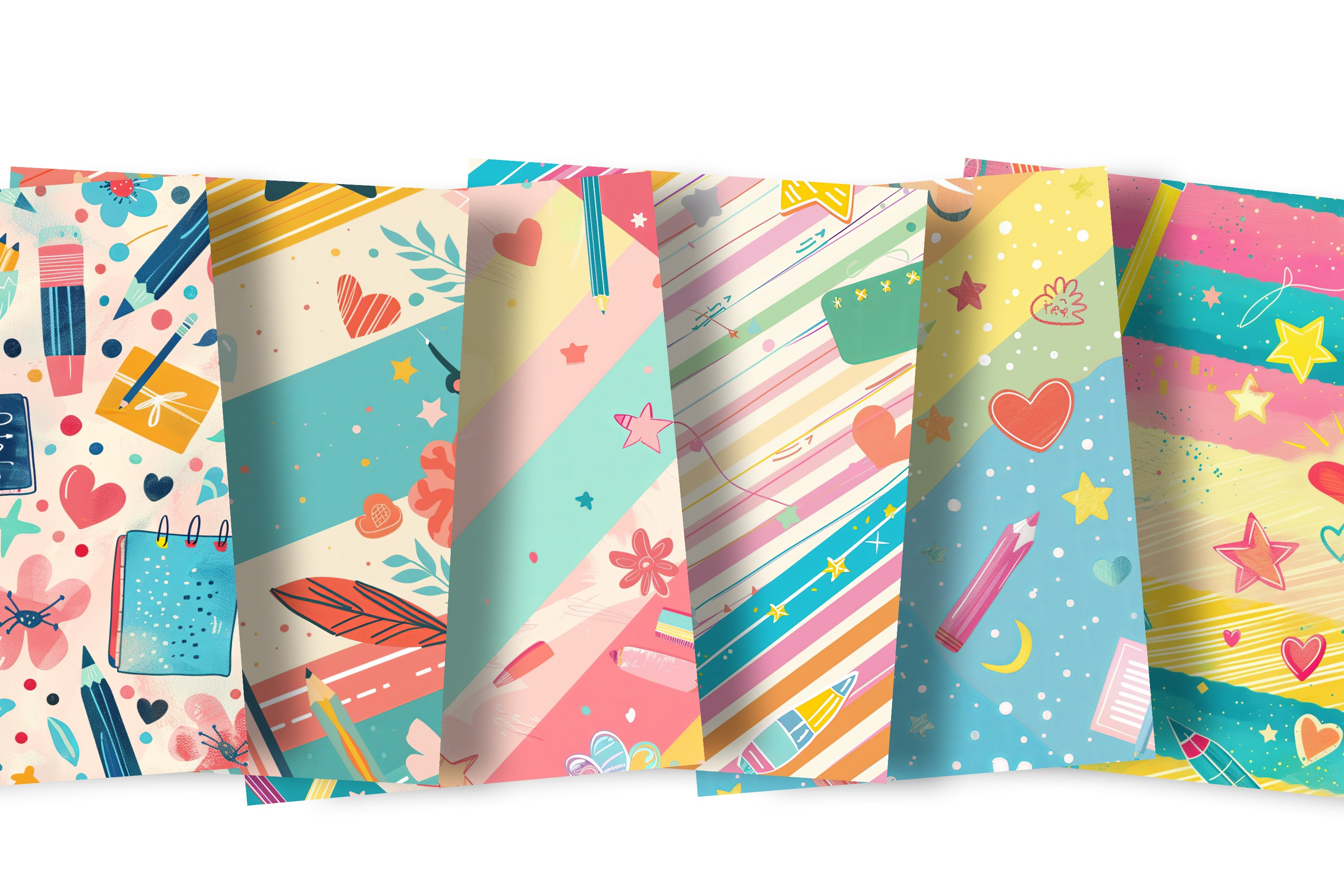 Back to School Digital Papers, School Digital Paper, Instant Download ...