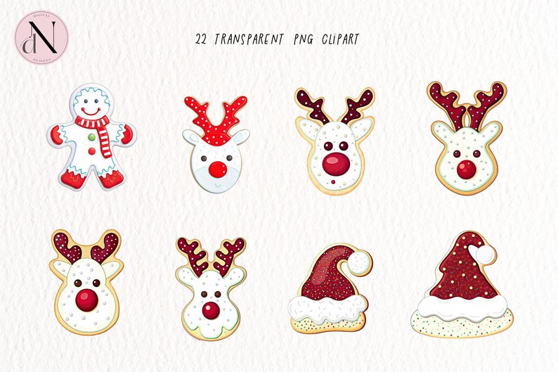Christmas Cookies Clipart, Frosted Christmas Cookies, Icing Christmas ...
