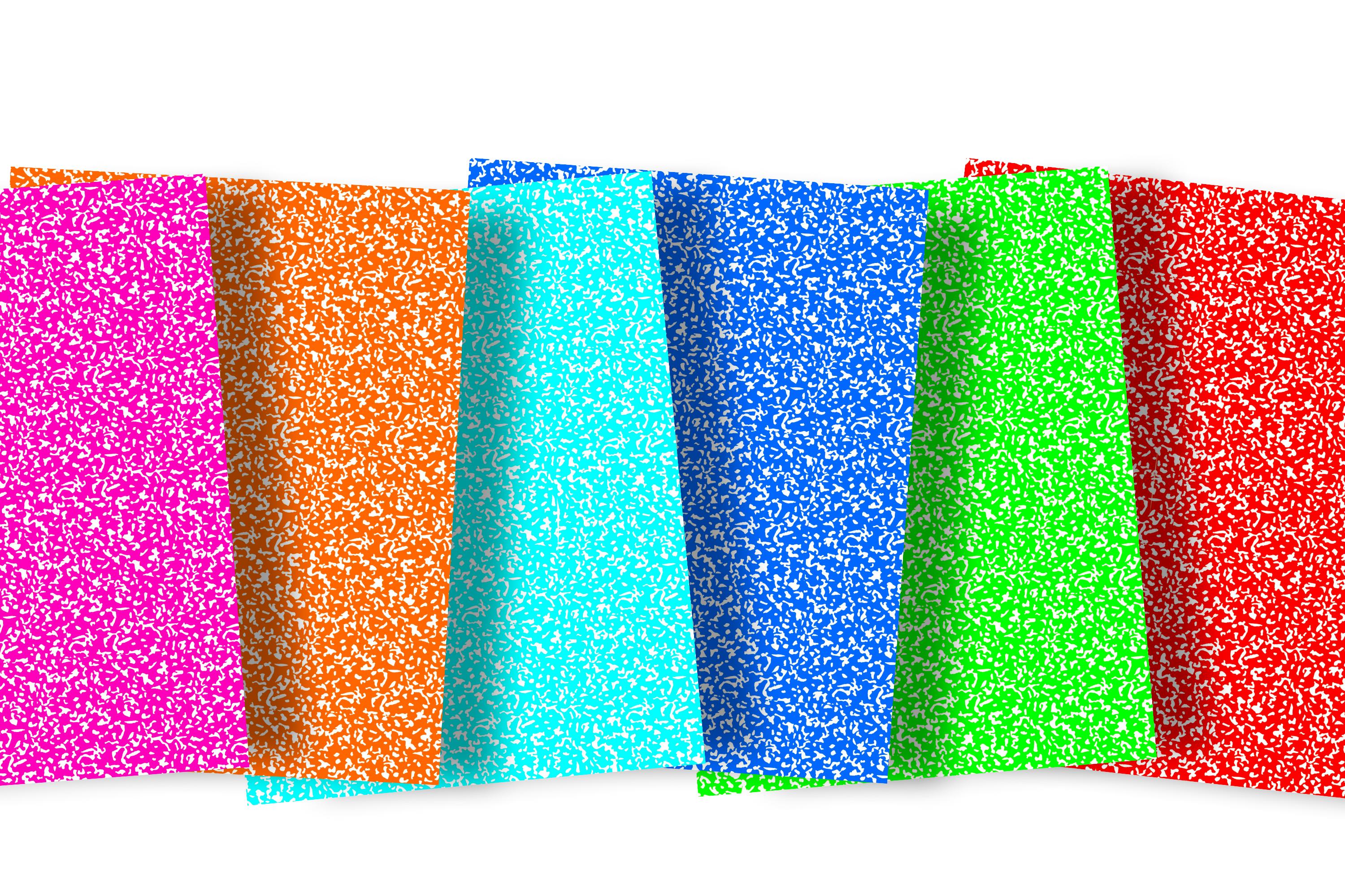 Composition Notebook Digital Paper, Composition Book Cover, Back to ...