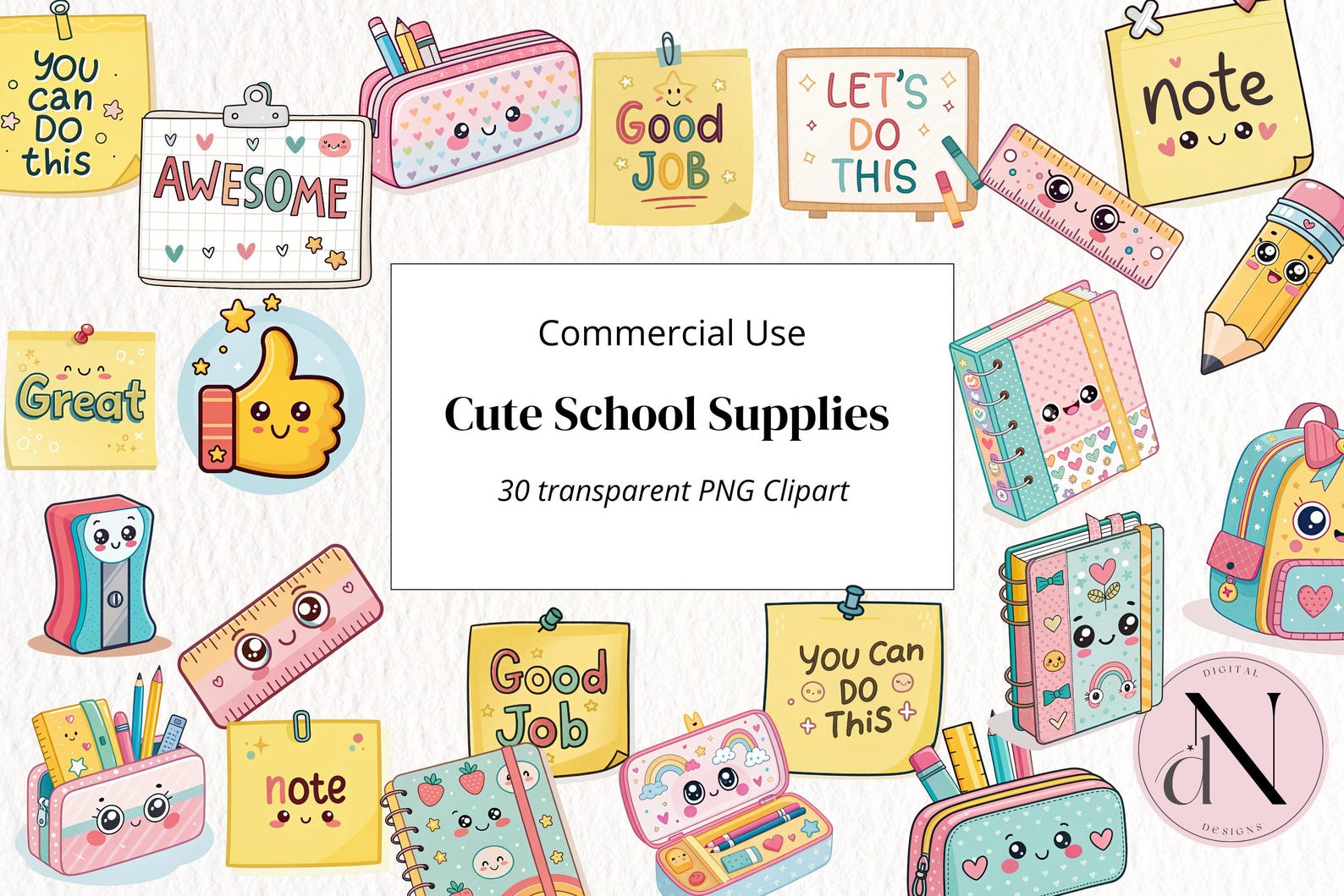 School Clipart Bundle - Cute School Supplies - Teacher Resources ...
