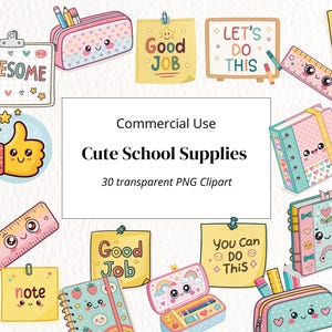 School Clipart Bundle - Cute School Supplies - Teacher Resources ...