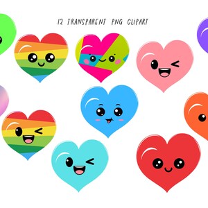 Kawaii Heart Clipart - Cute Hearts Clip Art - Cute Hearts Clipart ...