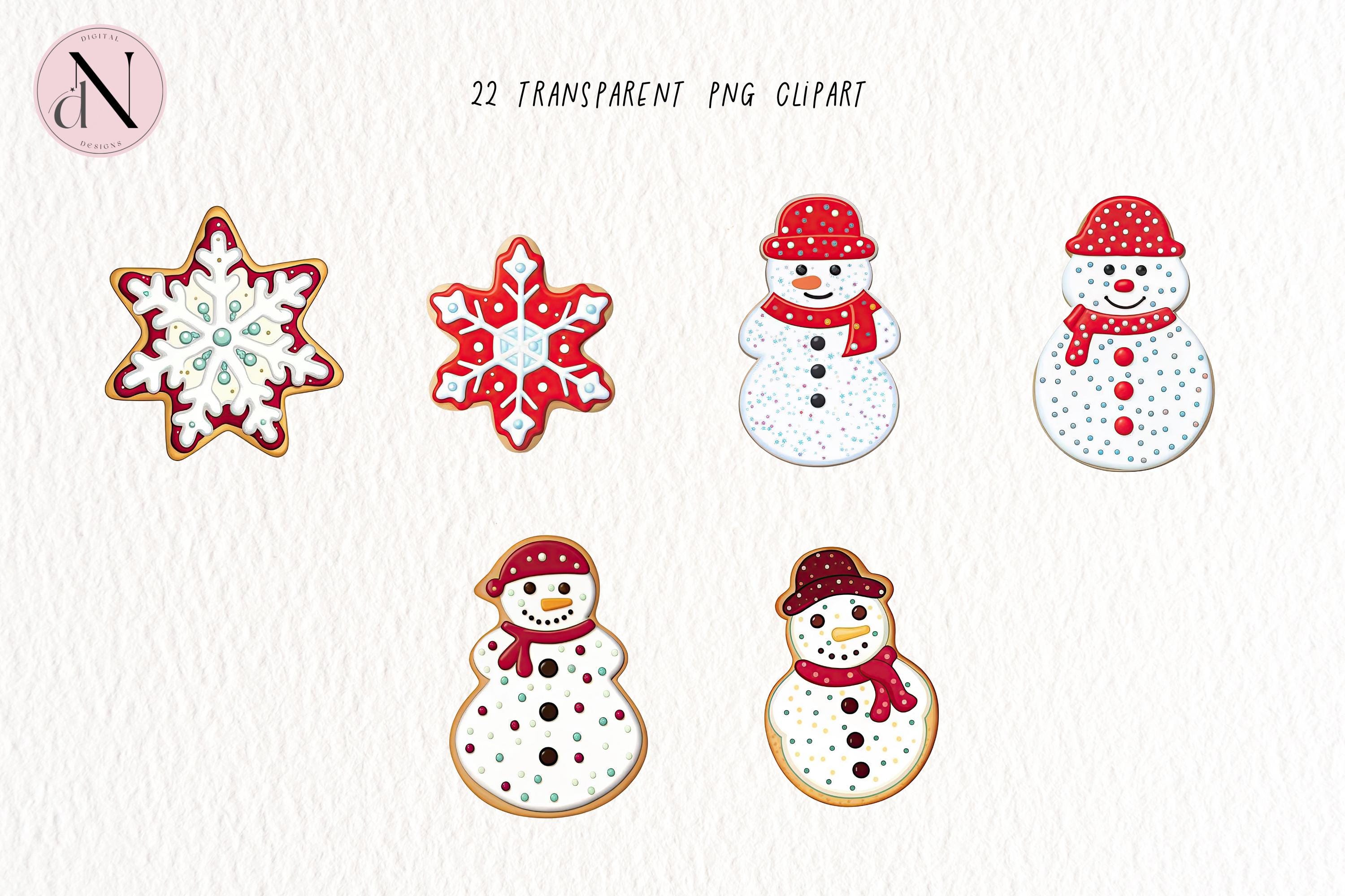 Christmas Cookies Clipart, Frosted Christmas Cookies, Icing Christmas ...