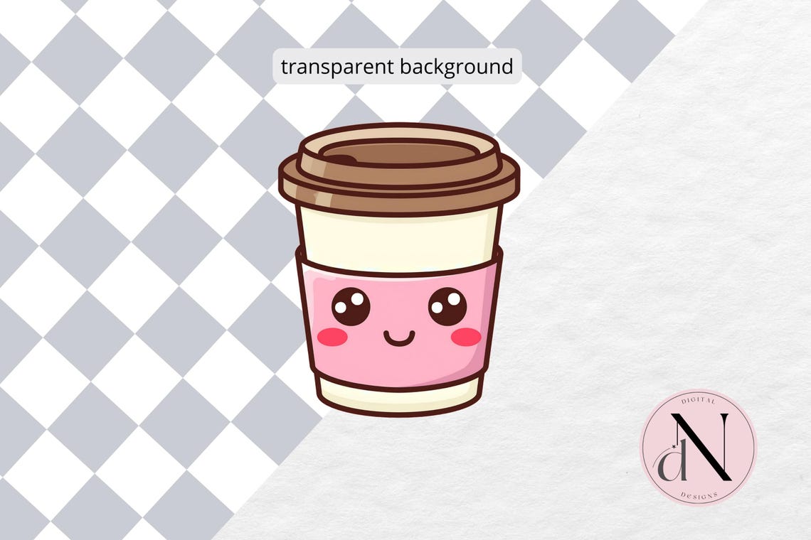 Commercial Use | Coffee Cup Png | Kawaii Cute Clipart | Coffee PNG ...