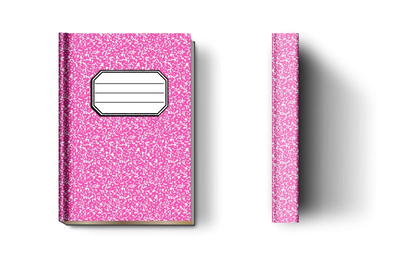 Composition Notebook Digital Paper, Composition Book Cover, Back to ...