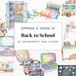Clipart School Supplies | Back to School Clip Art | Classroom Clipart ...