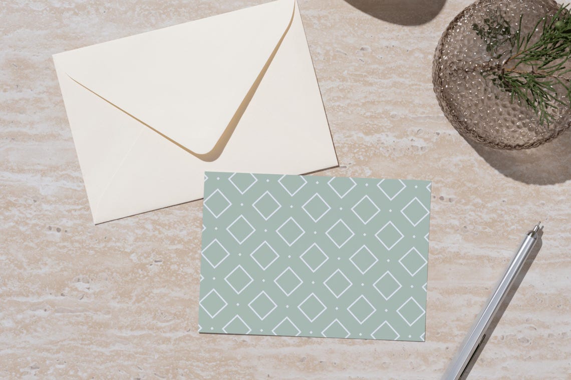 Sage Green Abstract Digital Paper: Geometric Patterns (JPG, 8.5x11 In ...
