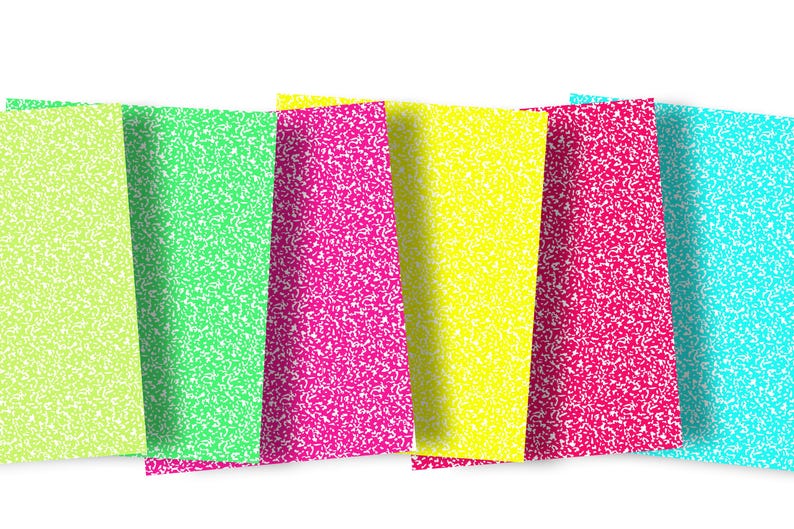 Composition Notebook Digital Paper, Composition Book Cover, Back to ...