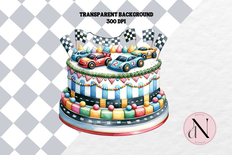 Race Car Clipart, Race Car Birthday Clipart, Kids Invitation Clipart ...