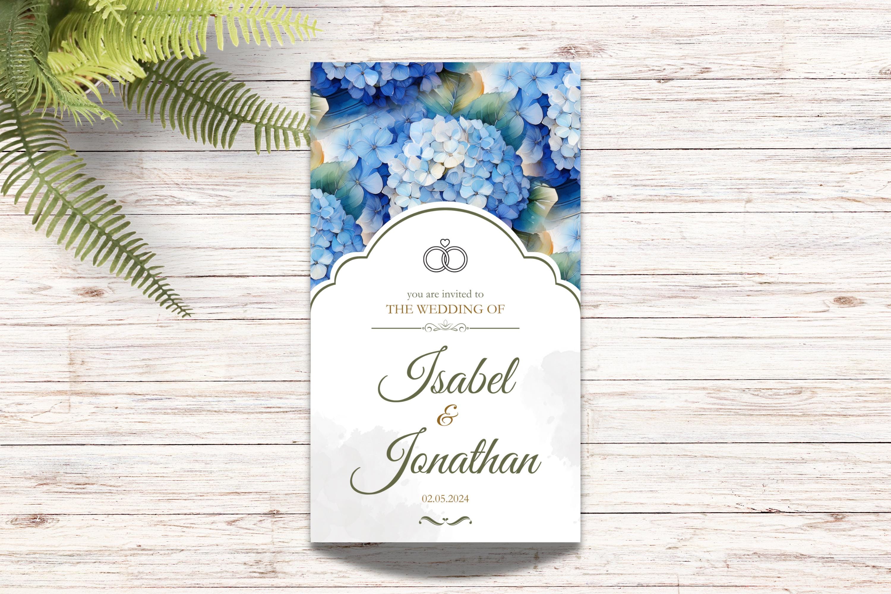 Blue Hydrangeas Digital Paper, Blue Floral Paper, Floral Scrapbooking ...