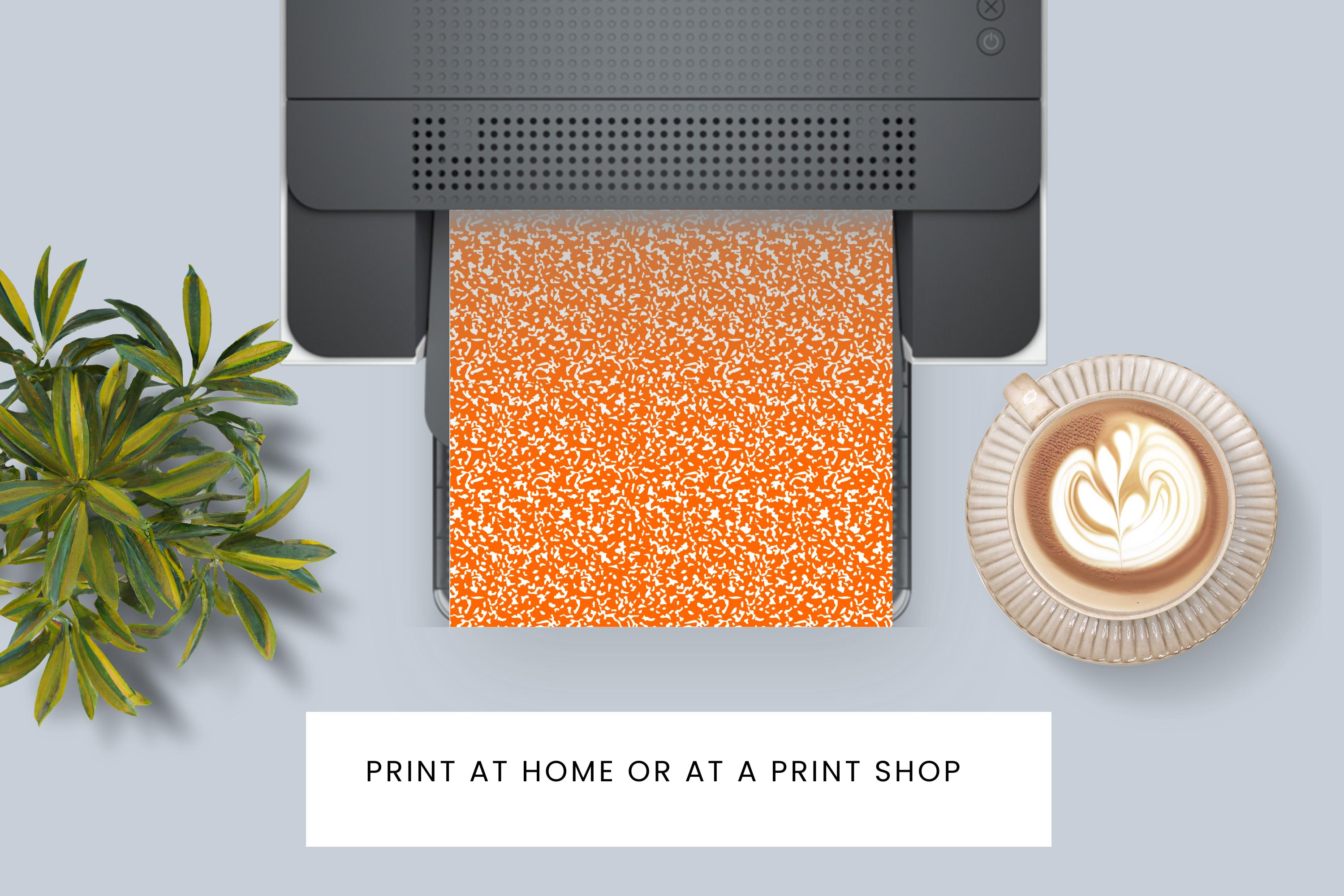 Composition Notebook Digital Paper, Composition Book Cover, Back to ...