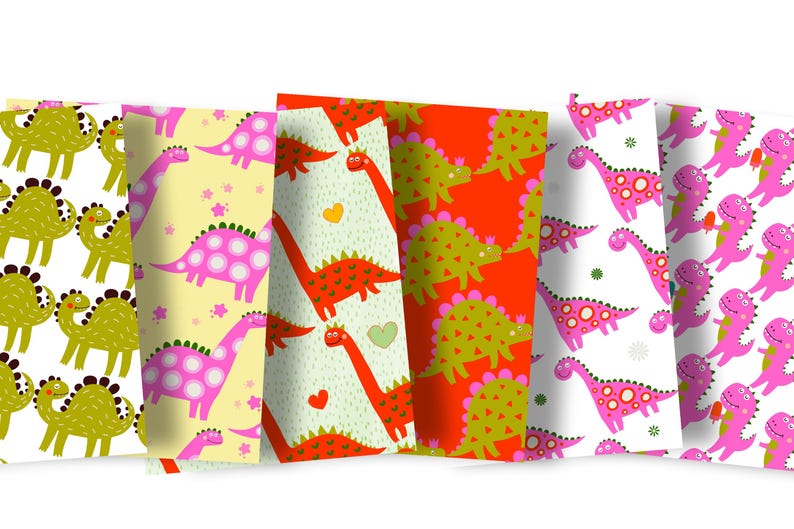 Dinosaur Digital Paper, Cute Dinosaur Digital Paper , Dinosaur ...