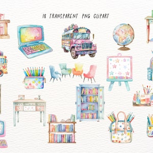 Clipart School Supplies | Back to School Clip Art | Classroom Clipart ...