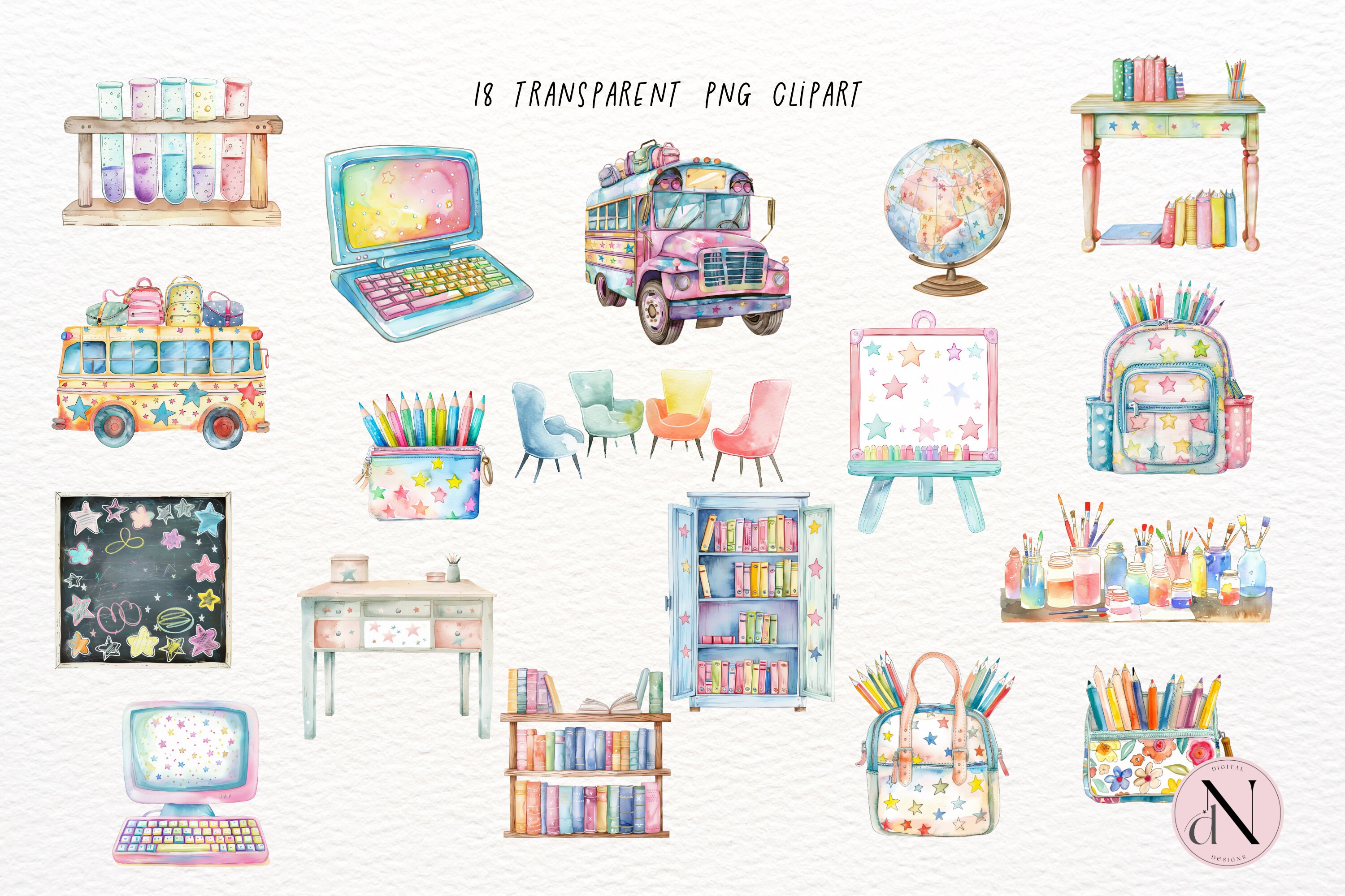 Clipart School Supplies | Back to School Clip Art | Classroom Clipart ...