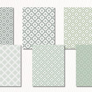 Sage Green Abstract Digital Paper: Geometric Patterns (JPG, 8.5x11 In ...