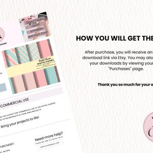 Pastel Scrapbook Paper: Pink & Aqua Geometric Patterns (digital ...