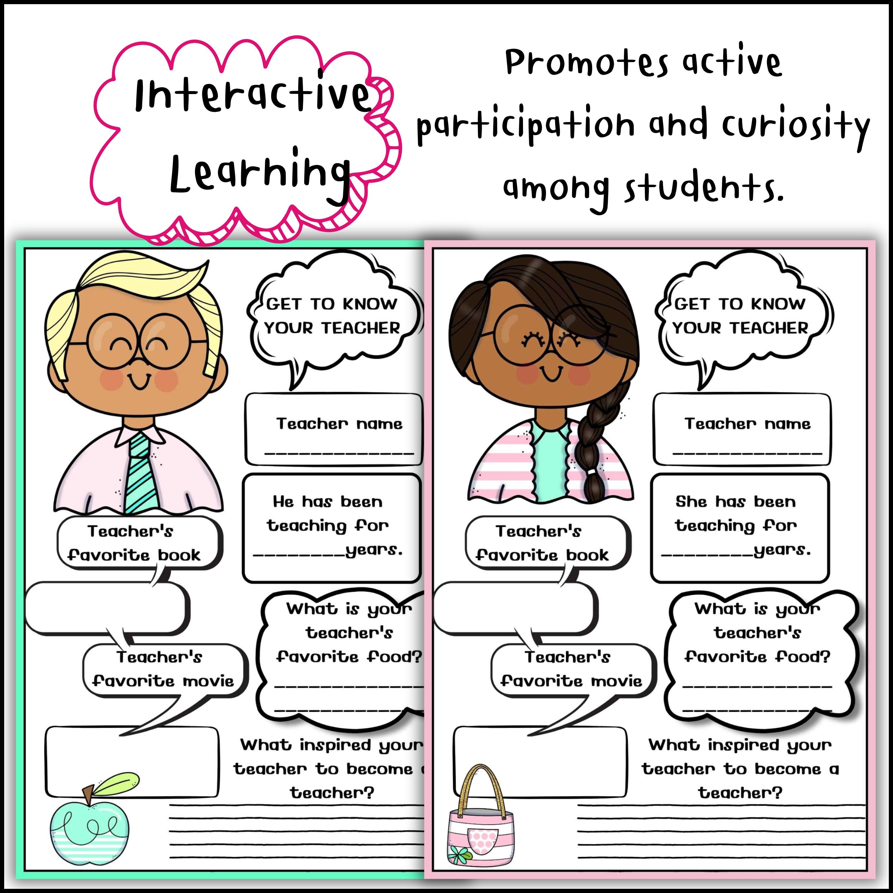 All About My Teacher Writing Template /1st Day of School 1st 2nd 3rd ...