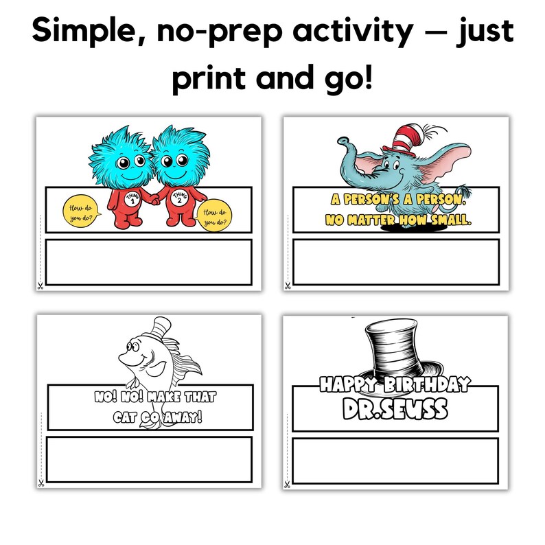 Dr. Seuss Craft, Dr.seuss Week Crown Templates, Read Across America ...