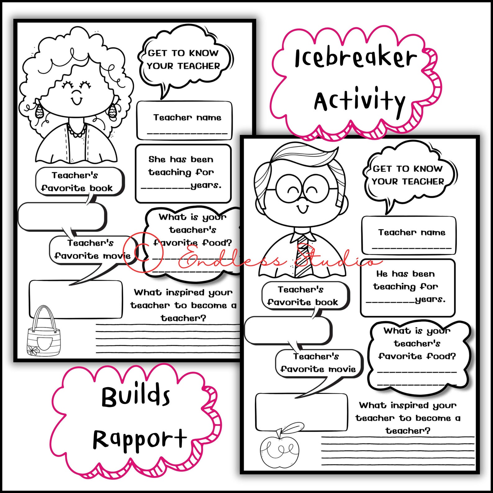 All About My Teacher Writing Template /1st Day of School 1st 2nd 3rd ...