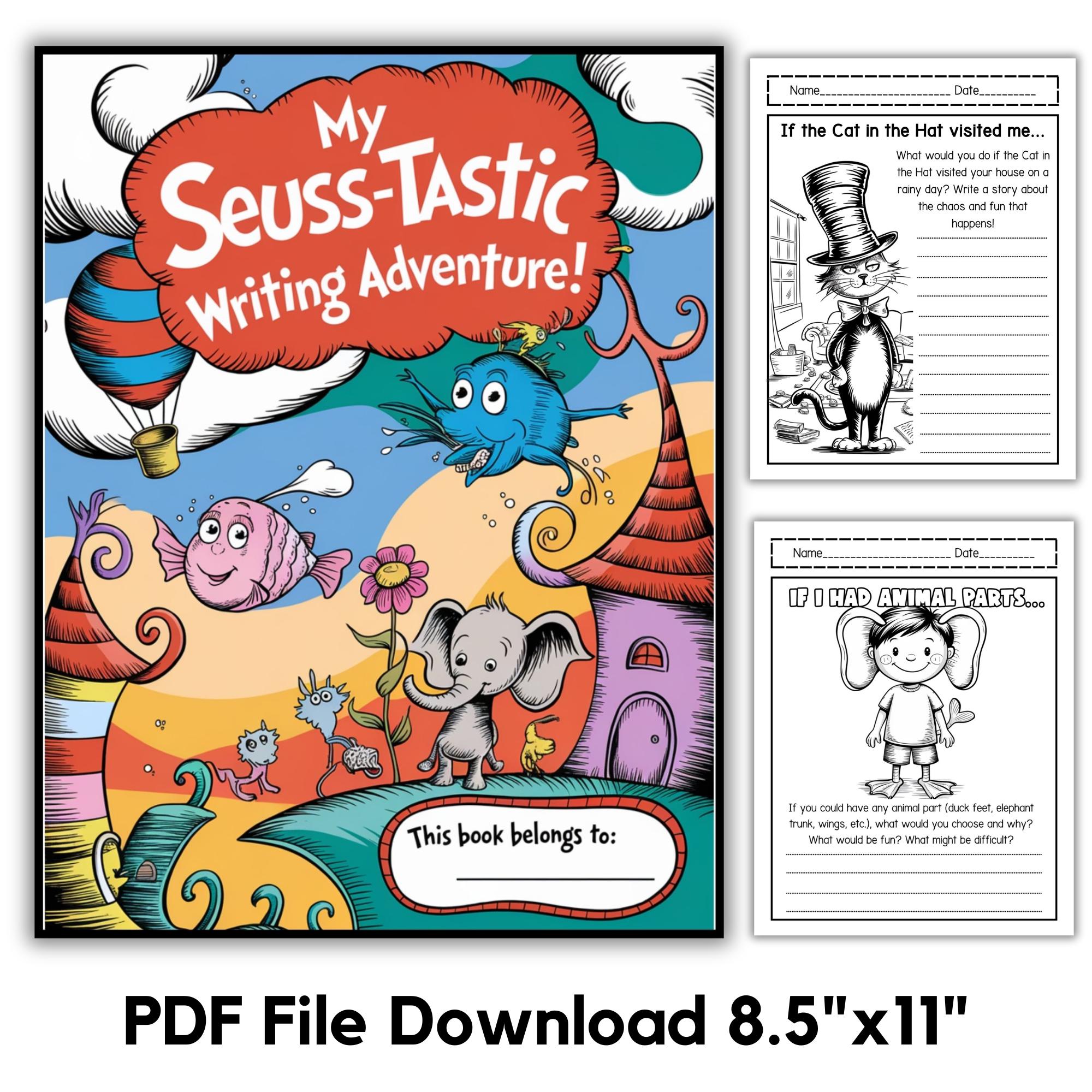 Dr Seuss Coloring Pages & Writing Journal - Read Across America ...