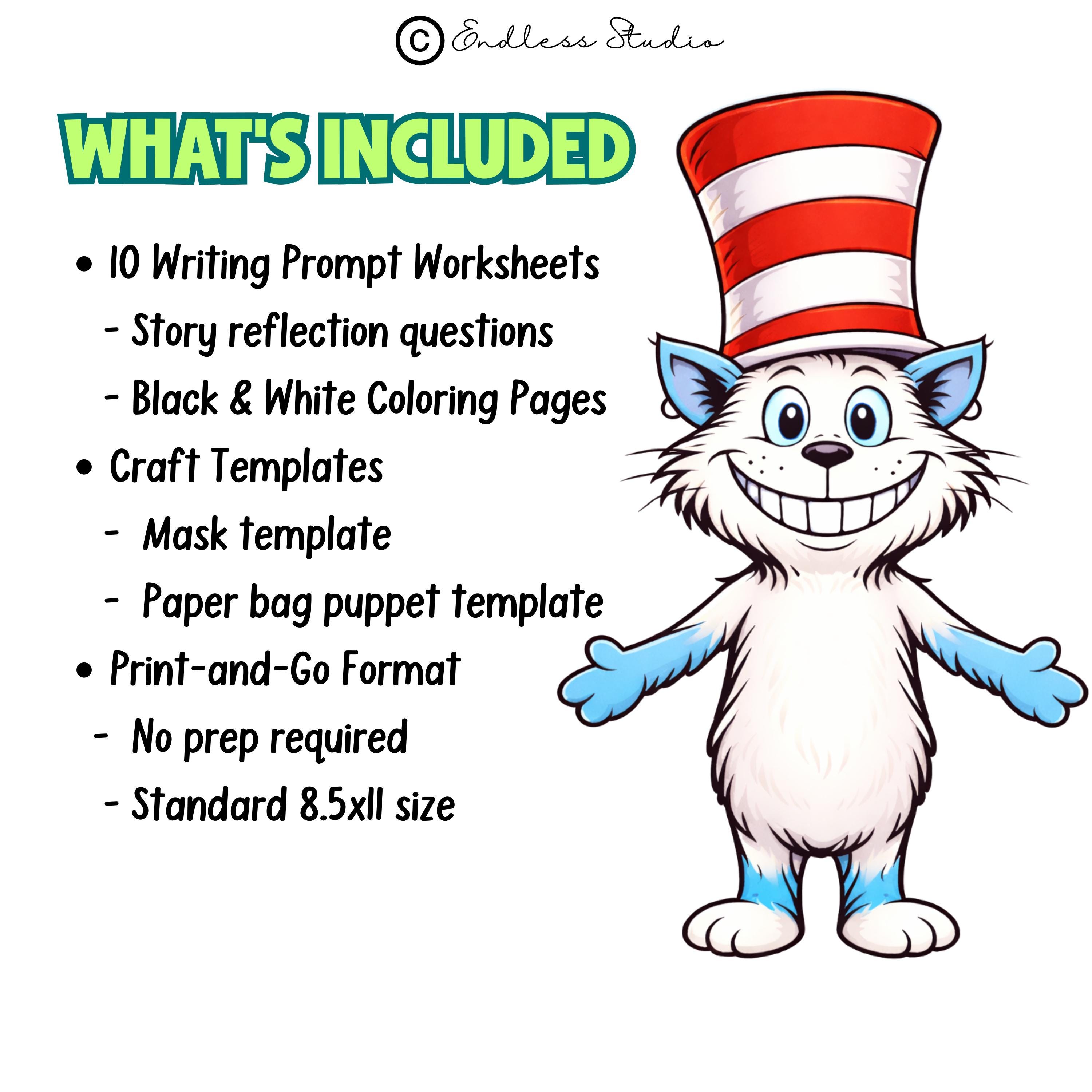 Cat in the Hat Crafts – Read Across America Writing Activities (PDF ...