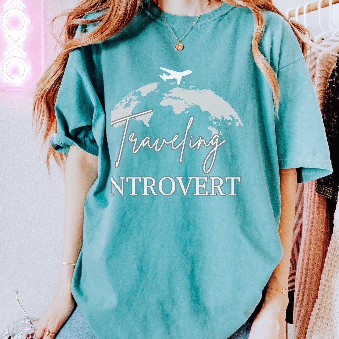 Introvert Travel Tshirt Traveler Destination Vacation Outfit Cruise ...