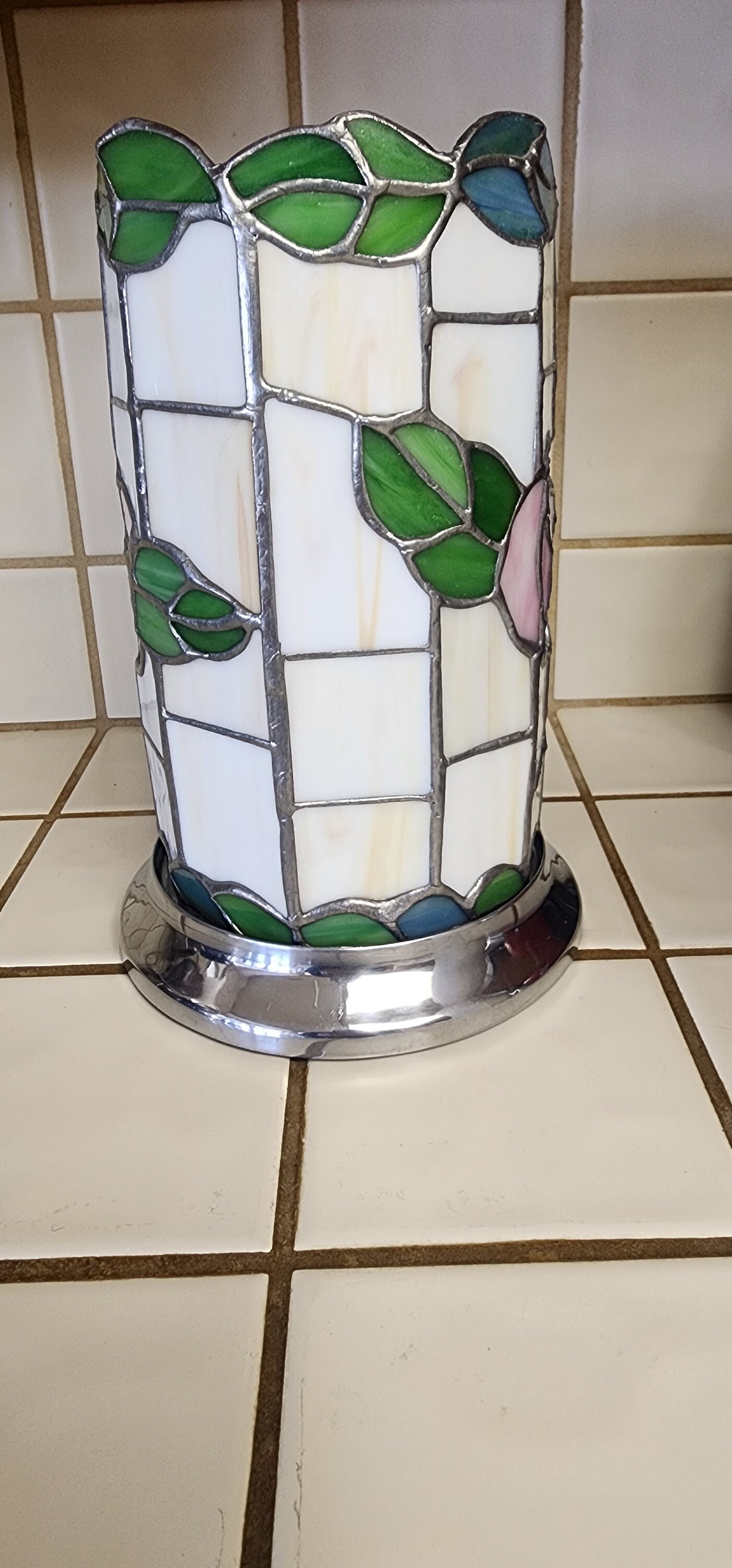 Vintage Tiffany Style Hurricane Lamp - Etsy