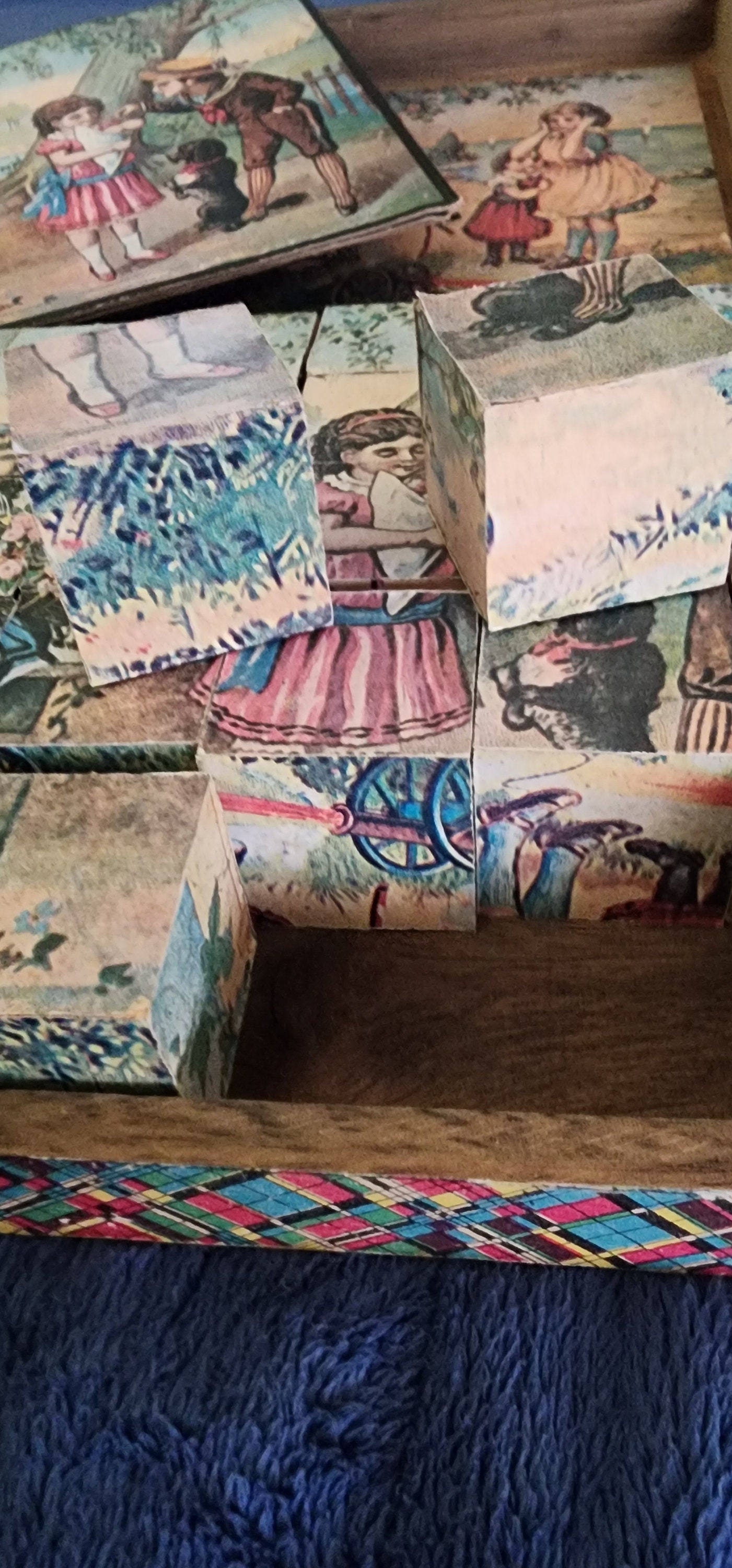 Victorian 1890s Block Puzzle Lithograph - Etsy