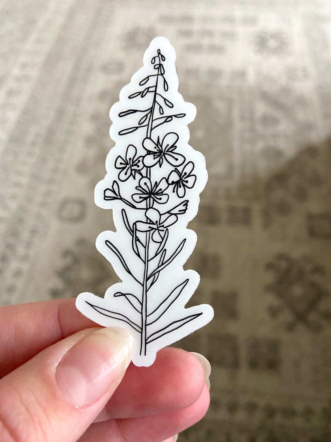 Fireweed Line 3 Inch Transparent Sticker - Etsy