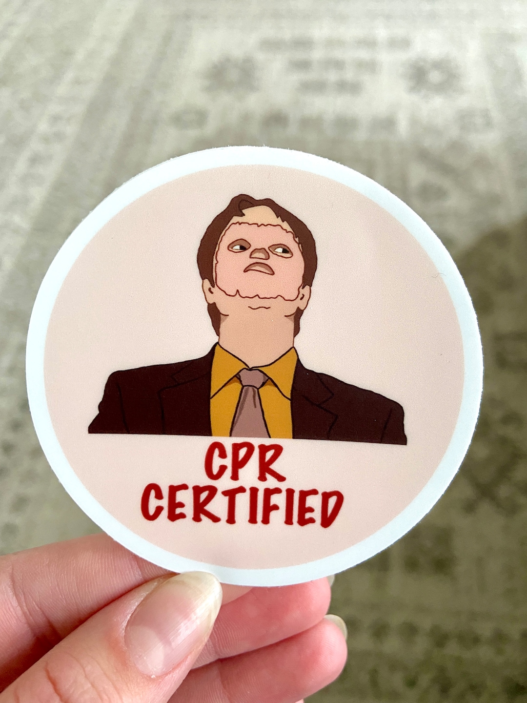 Dwight Shrute CPR 3 Inch Sticker - Etsy